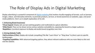 The Role of Display Ads in Digital Marketing | PPTX