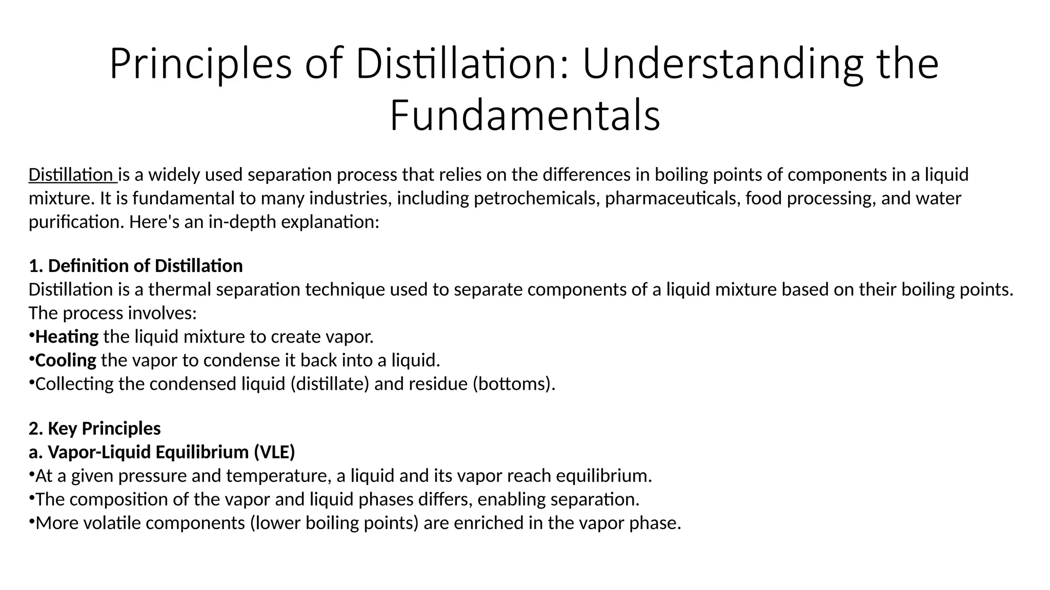 Principles of Distillation: Understanding the Fundamentals | PPTX