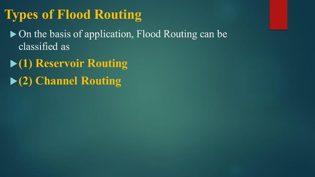 Presentation 78 flood routing.pdf | Geology | Science