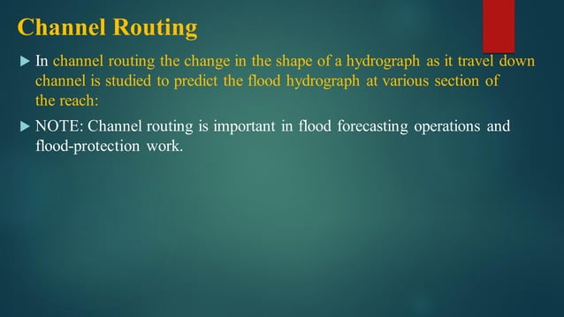 Presentation 78 flood routing.pdf | Geology | Science
