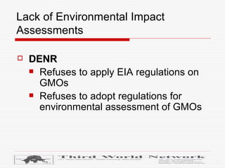 Civil society perspectives on biosafety regulation in the Philippines | PDF