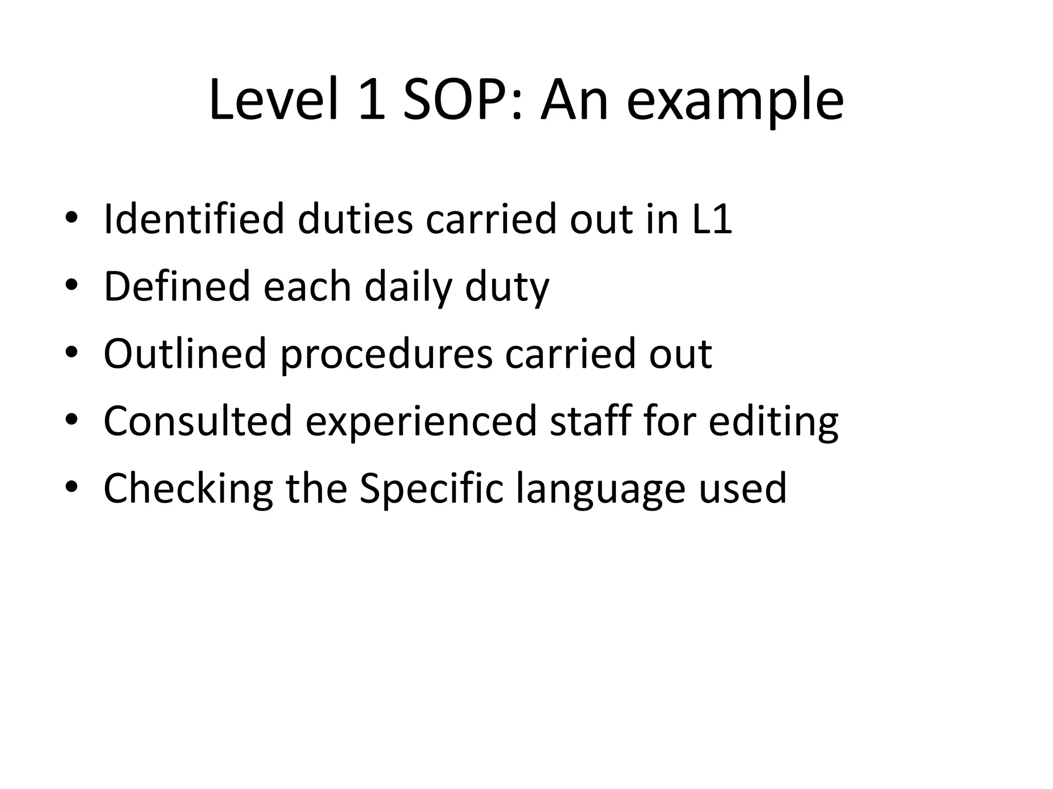 Developing Standard Operating Procedures | PPTX