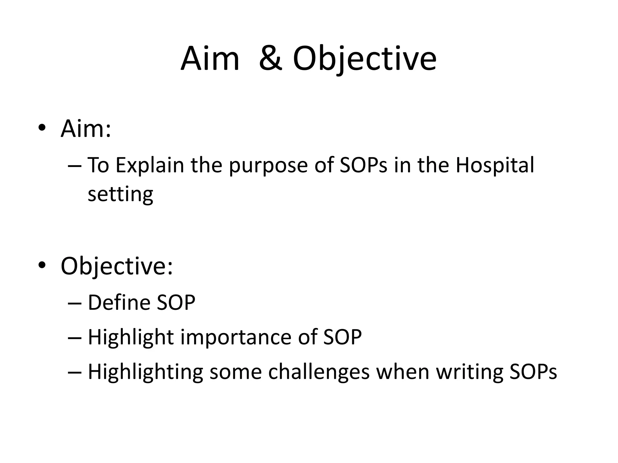 Developing Standard Operating Procedures | PPTX