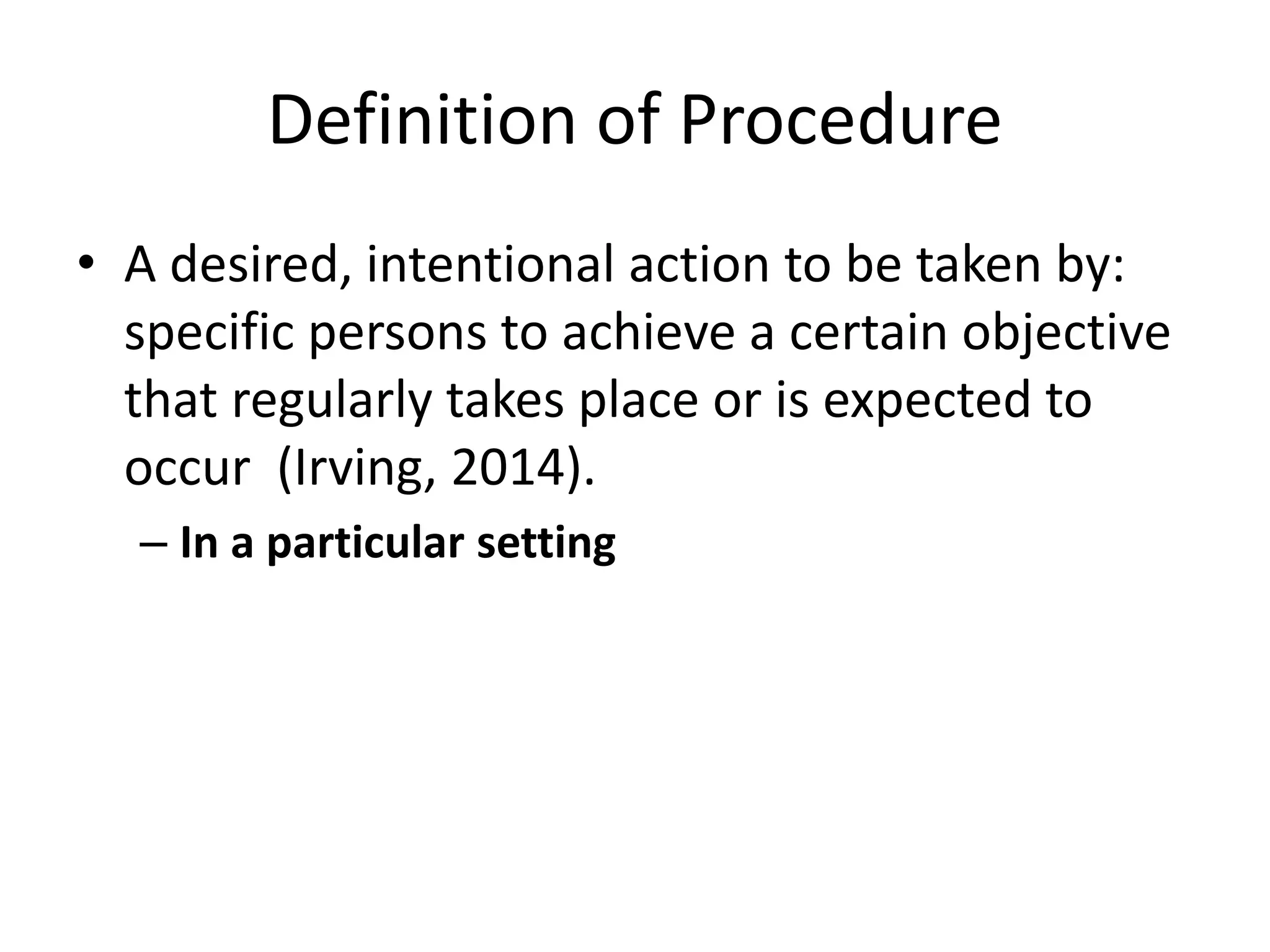 Developing Standard Operating Procedures | PPTX