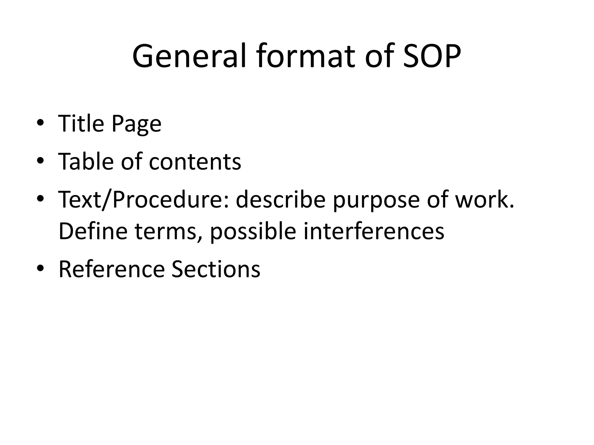 Developing Standard Operating Procedures | PPTX