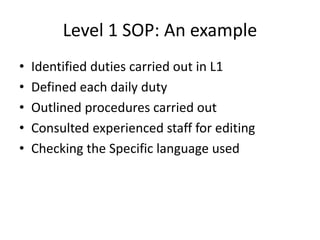 Developing Standard Operating Procedures | PPTX