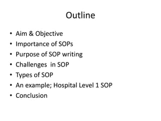 Developing Standard Operating Procedures | PPT