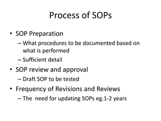 Developing Standard Operating Procedures | PPT