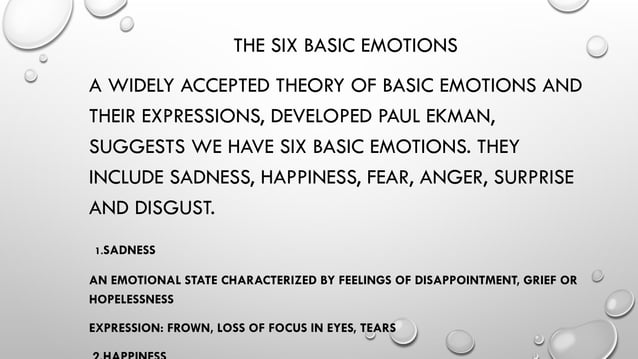 Presentation emotions and moods, basics type of emotions | PPT