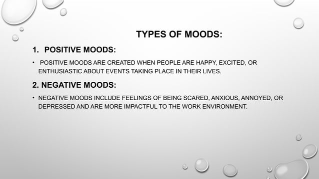 Presentation emotions and moods, basics type of emotions | PPT