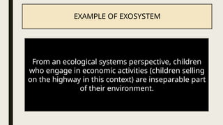 Presentation on Ecological Theory of Bronfenbrenner | PPT