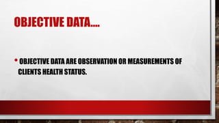 Types & sources of data in nursing health Assessment | PPTX