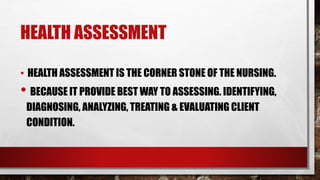 Types & sources of data in nursing health Assessment | PPTX