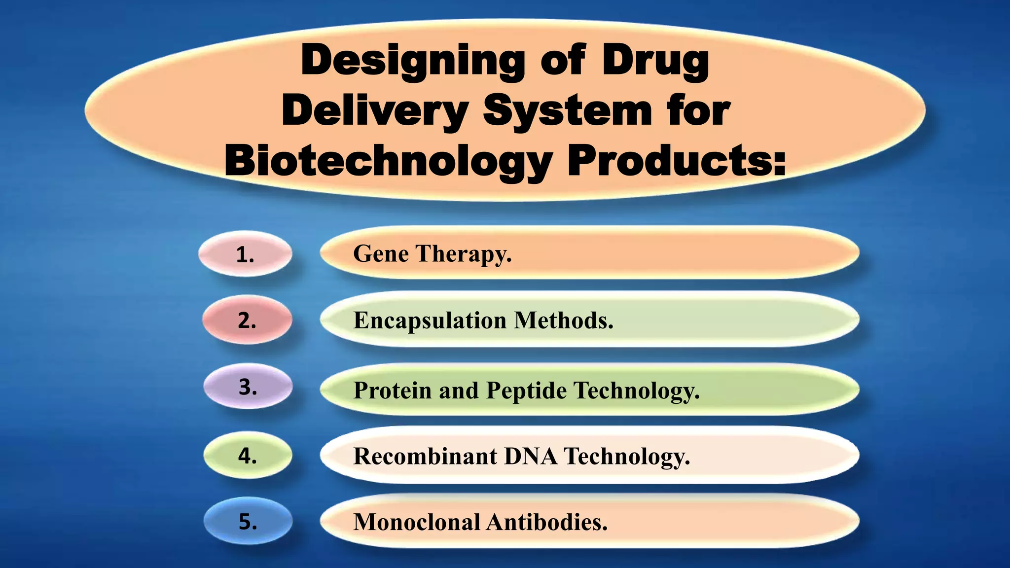 Designing of drug delivery system for biotechnology products considering stability aspects and ...