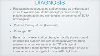 ITP : idiopathic or immune thrombocytopenic purpure | PPTX | Blood ...