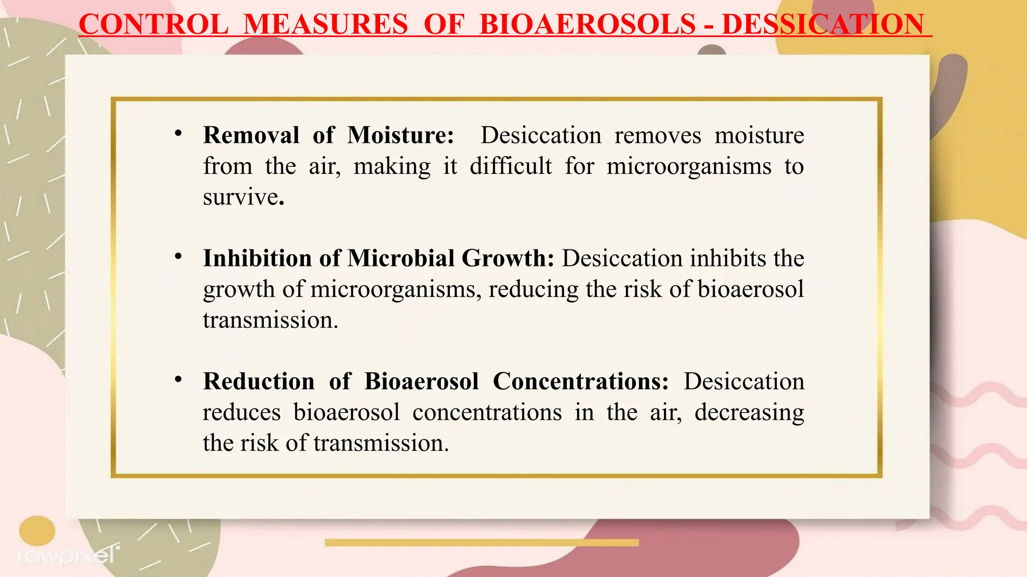 Control measures of Bioaerosols and methods ppt | PPTX