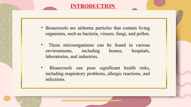Control measures of Bioaerosols and methods ppt | PPTX
