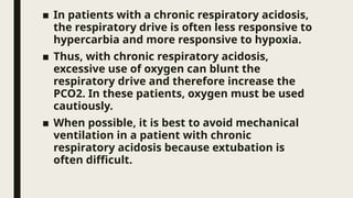 Respiratory acidosis , causes,management, investigations.pptx