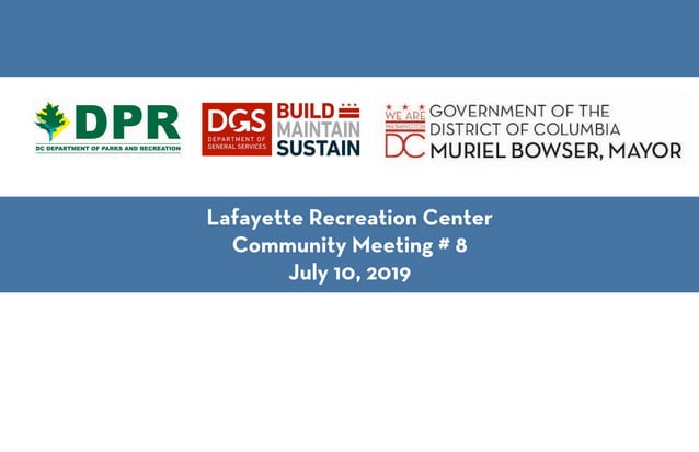 Presentation # 8 lafayette recreation center | PDF