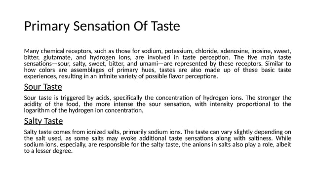 PRESENTATION ABOUT TASTE SENSITIVITY PPT | PPTX