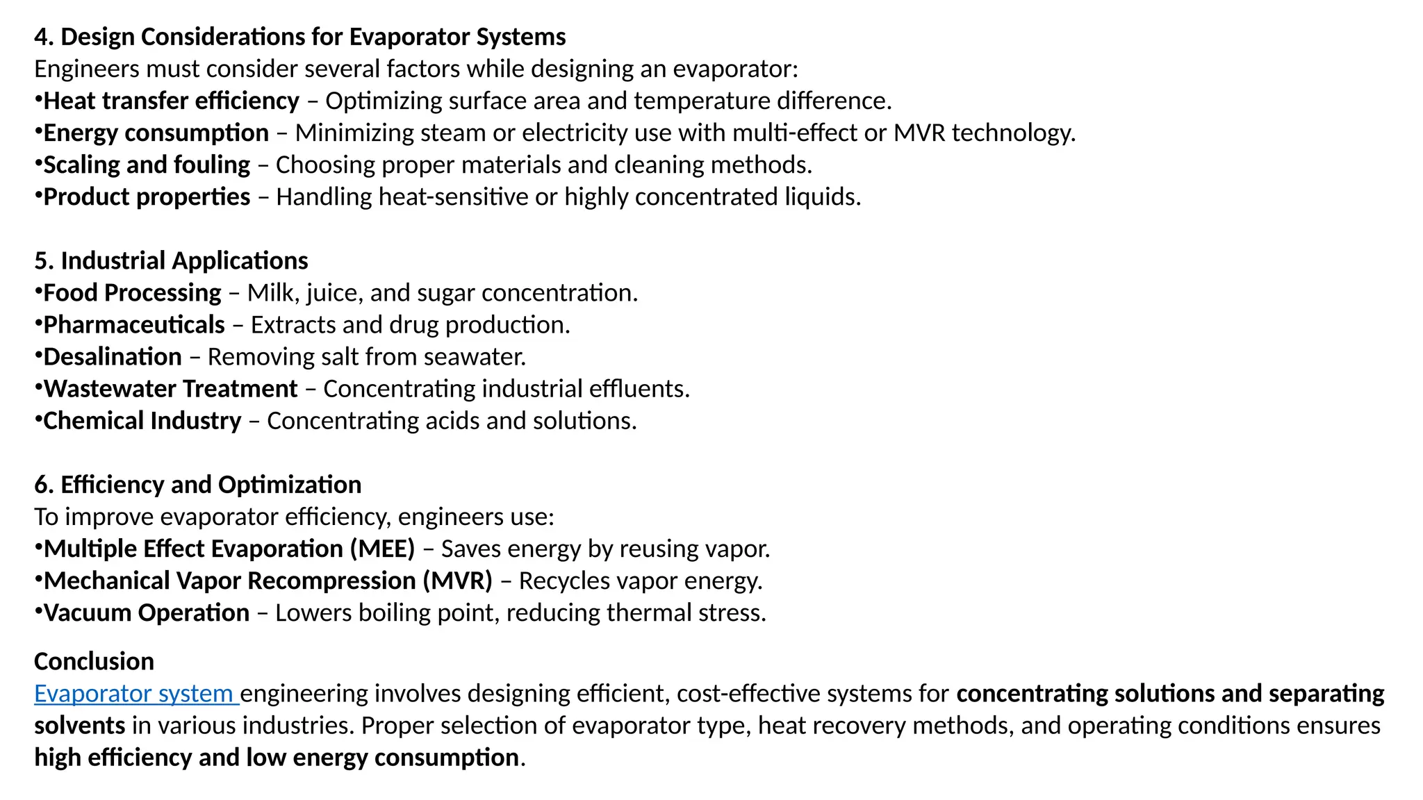 Evaporator System Engineering: An Overview | PPTX