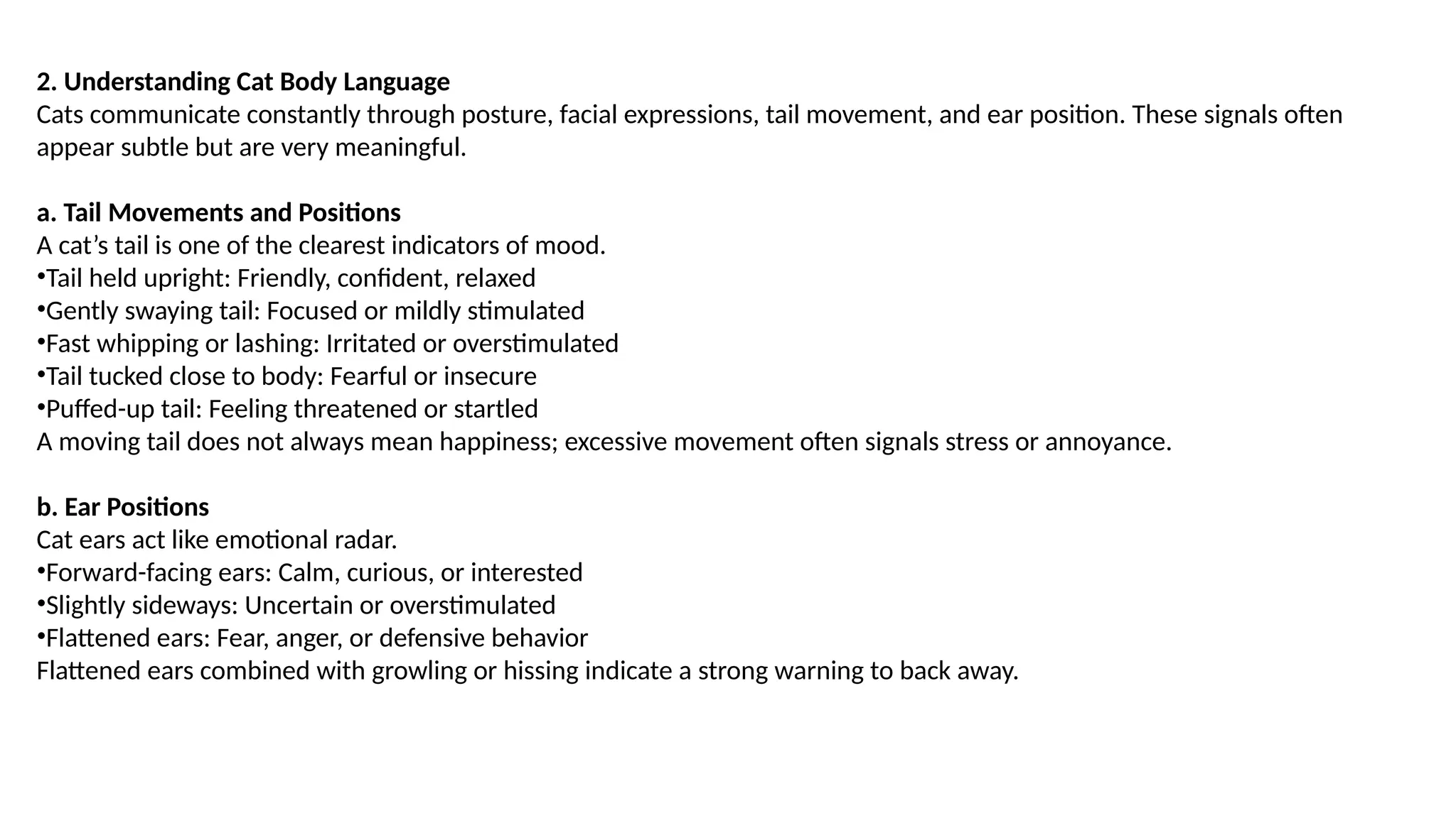 Understanding Cat Behavior, Body Language, and Emotional Needs | PPTX