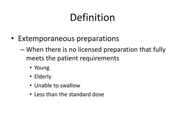 Extemporaneous Preparations: Suspensions | PPTX