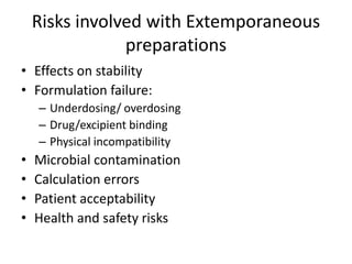 Extemporaneous Preparations: Suspensions | PPTX