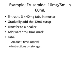 Extemporaneous Preparations: Suspensions | PPTX