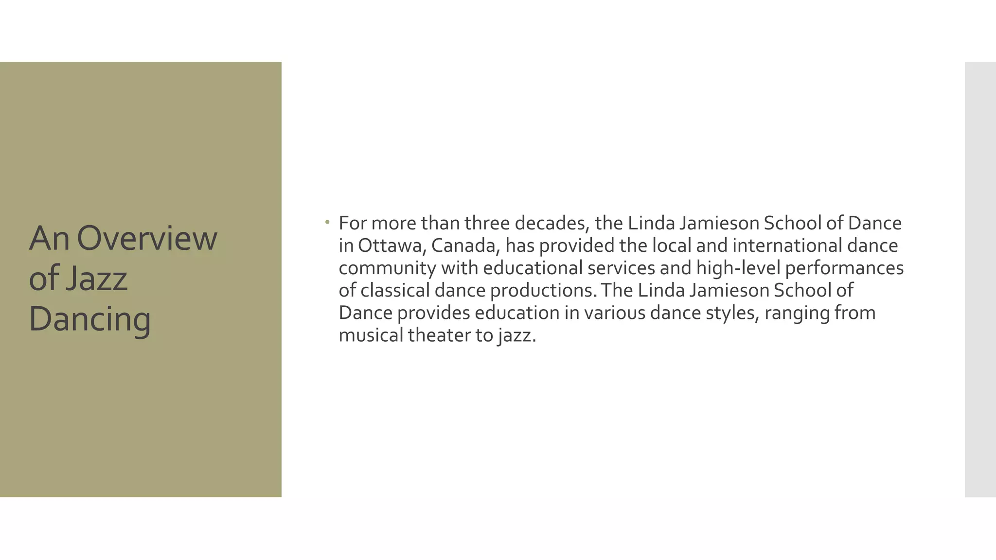 An Overview of Jazz Dancing | PPT