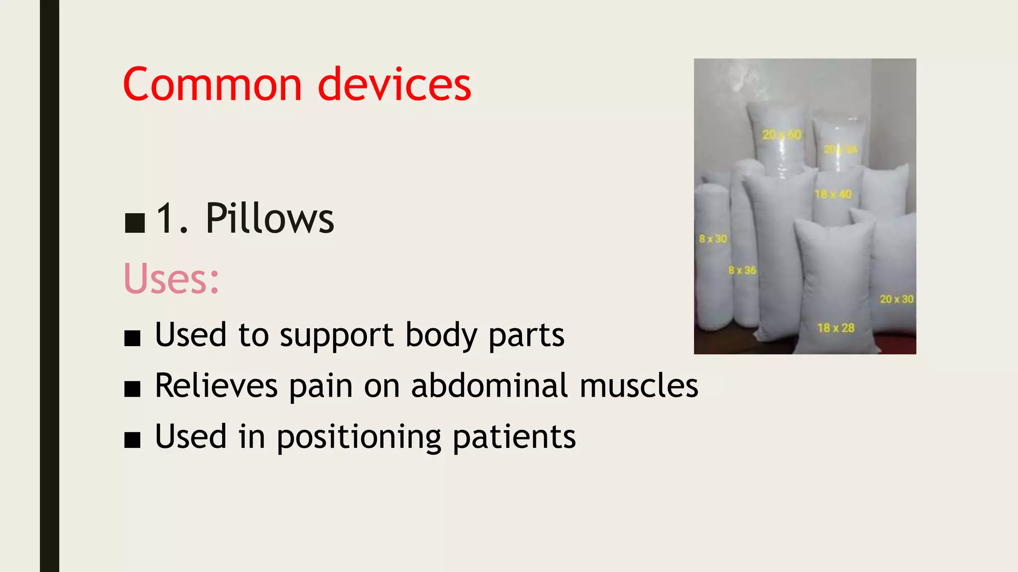 Comfort devices in hospitals | PPTX