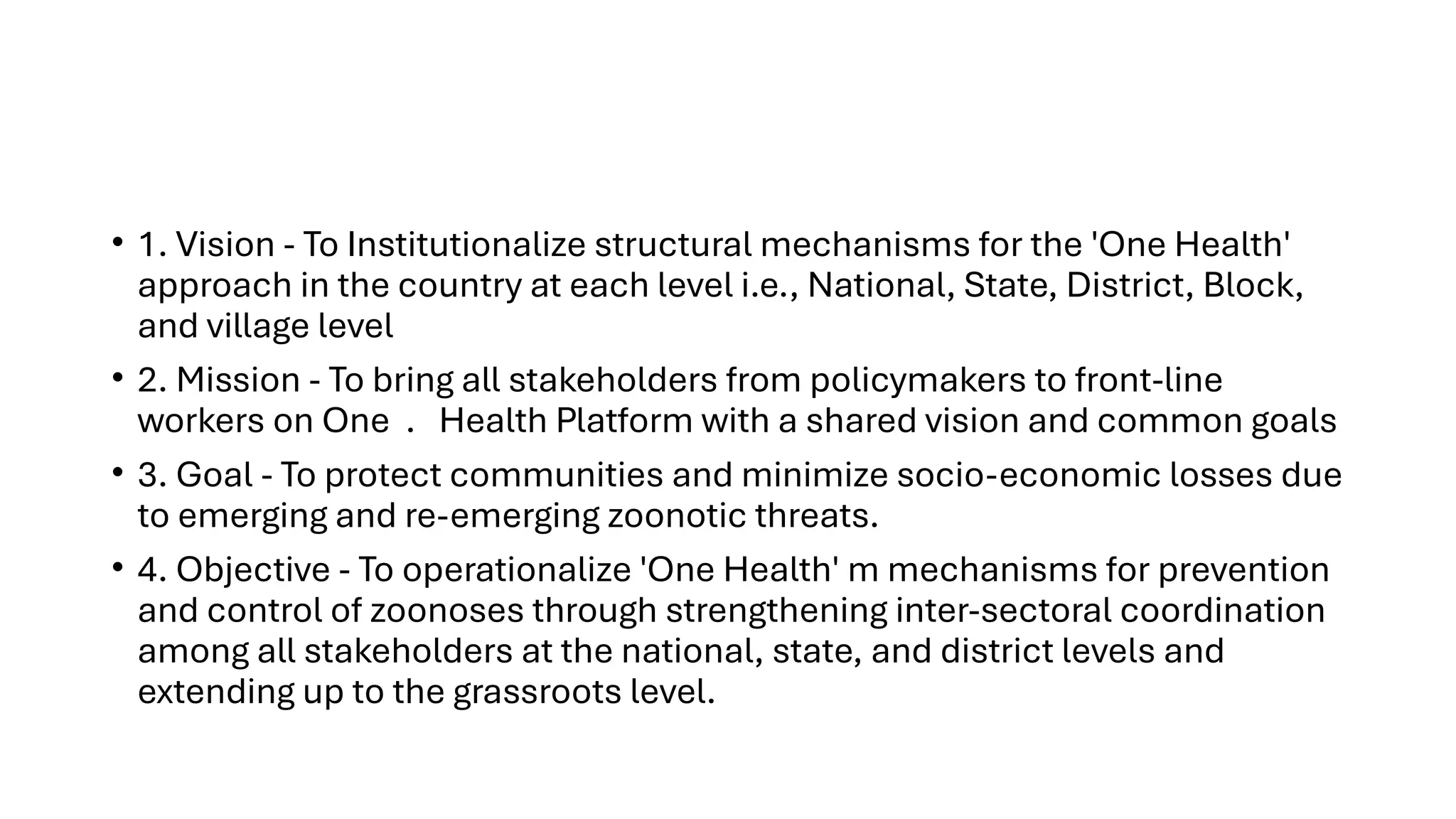 One health Programme for Prevention and Control of Zooness | PPTX