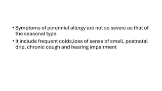 Allergic Rhinitis Etiology Clinical features and Management | PPTX ...