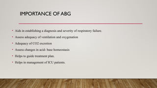 Interpretation of ABG and associated acid base disorders | PPT