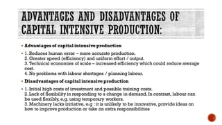 EQUITY , LABOUR INTENSIVE VERSUS CAPITAL INTENSIVE PROJECTS | PDF