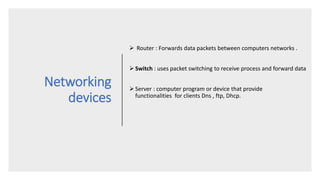 Presentation on networking | PPTX | Computer Networking | Computing