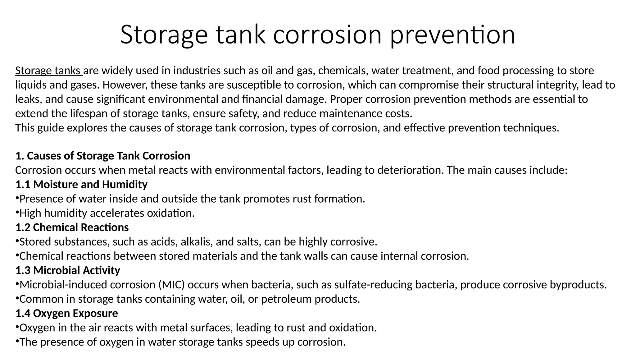 AS Engineers / Storage tank corrosion prevention | PPTX