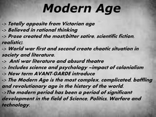 General Characteristics of Modern Literature | PPTX