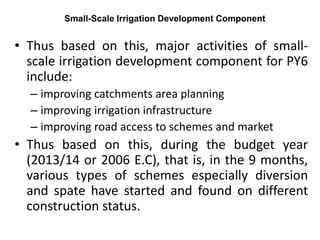 Participatory small scale irrigation development program (PASIDP ...