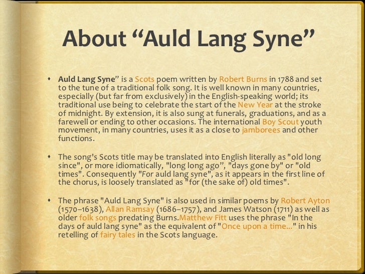 Auld Lang Syne