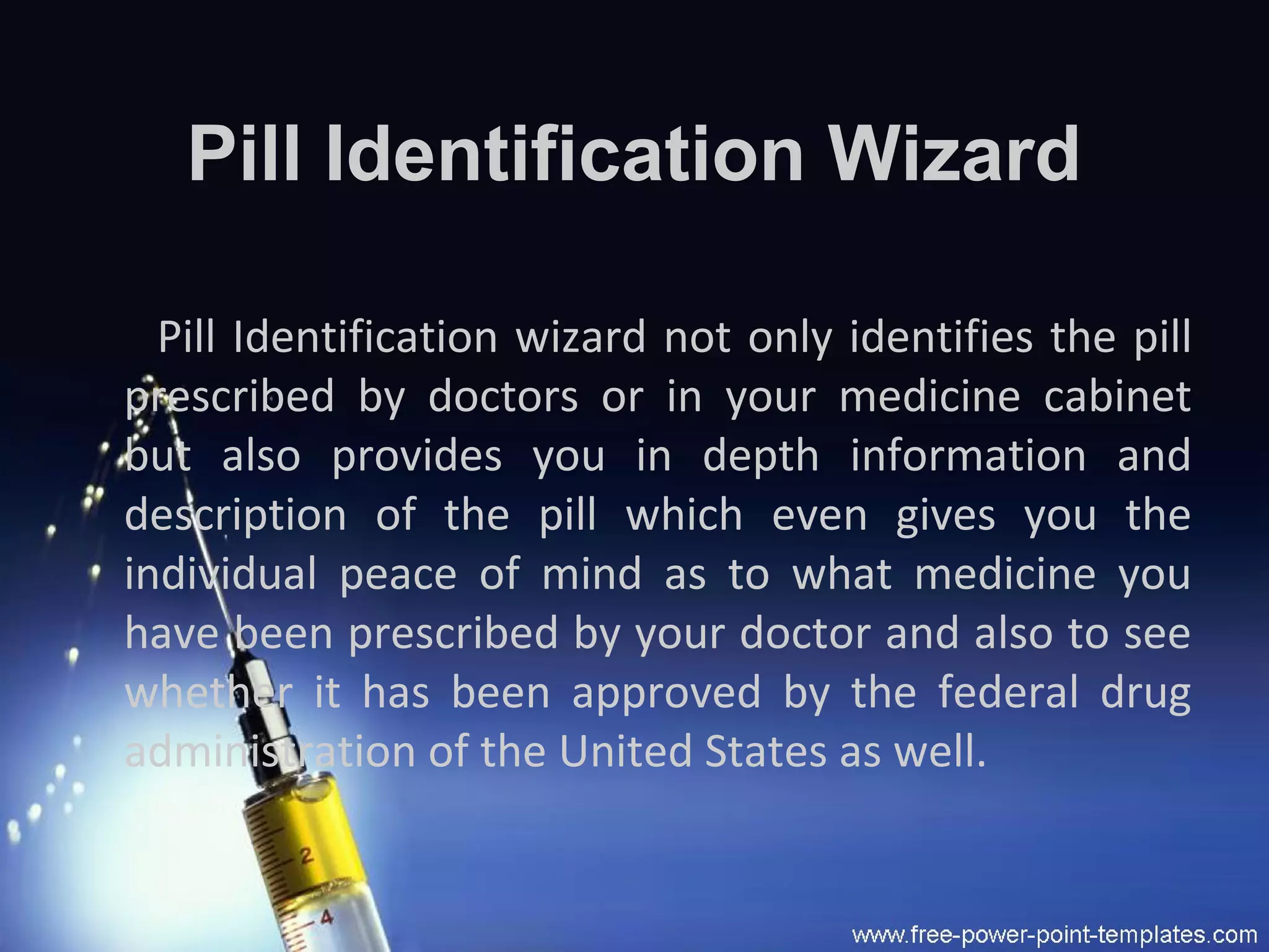 Pill Identification Wizard | PPT
