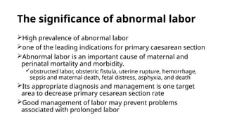 Presentation (Abnormal labor). power point | PPTX
