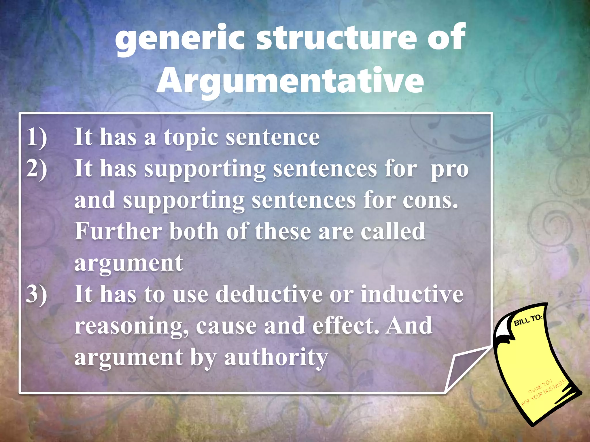 Presentation about arguments | PPTX