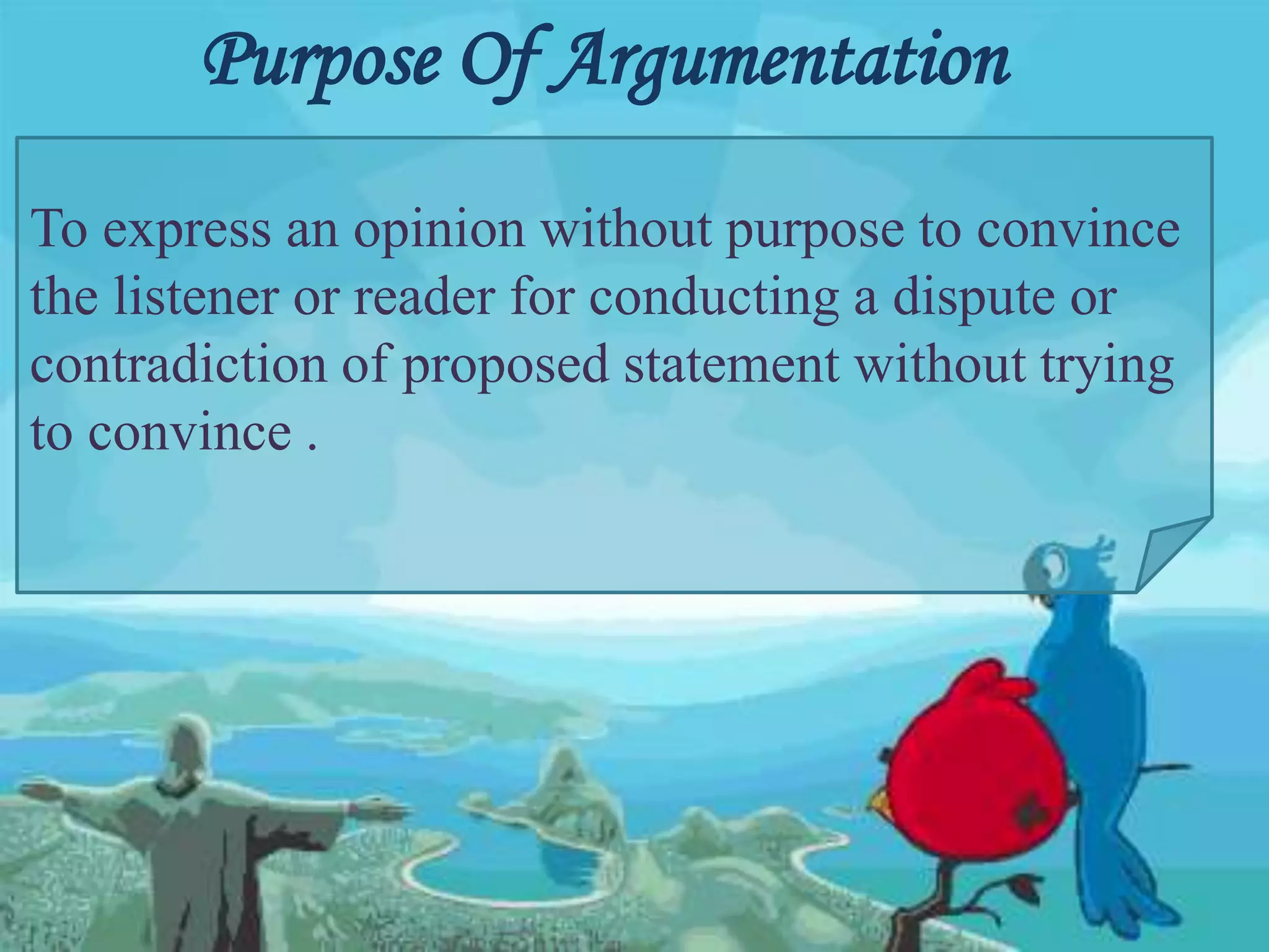 Presentation about arguments | PPTX