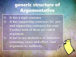 Presentation about arguments | PPTX