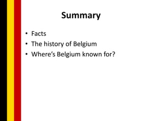 Presentation about belgium | PPTX