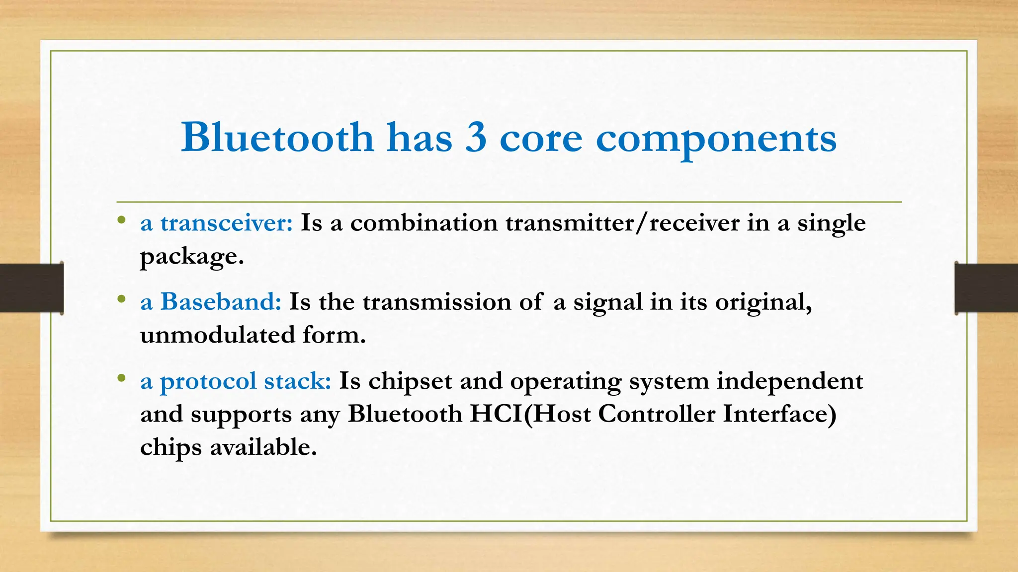 Presentation about Bluetooth and working principles.pptx
