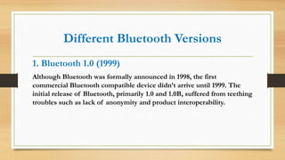 Presentation about Bluetooth and working principles.pptx