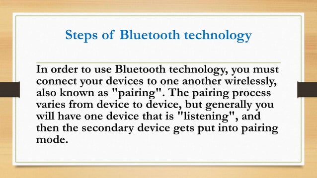 Presentation about Bluetooth and working principles.pptx