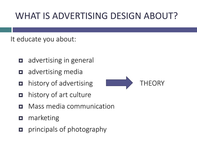 Presentation about branch of studying advertising design | PPTX ...